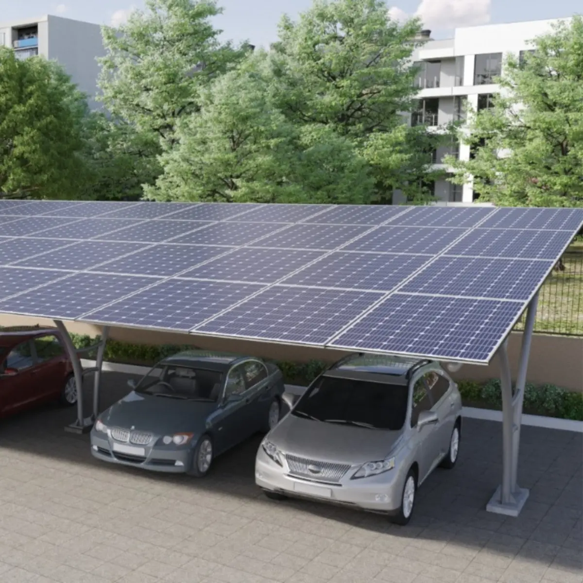 SOLAR CARPORT Structure 1 BAY for 2 CAR for in MS